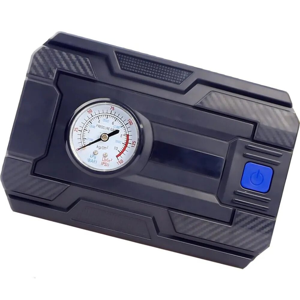 Бустер взрывной накачки для автомобильных шин, цифровой манометр, черный пластик