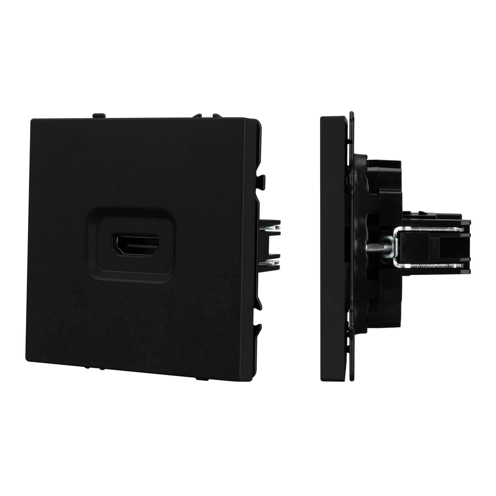 Розетка Arlight Механизм HDMI розетки SCT-NOBE-MHD1-SFPL-BK (Arlight, Черный оникс)