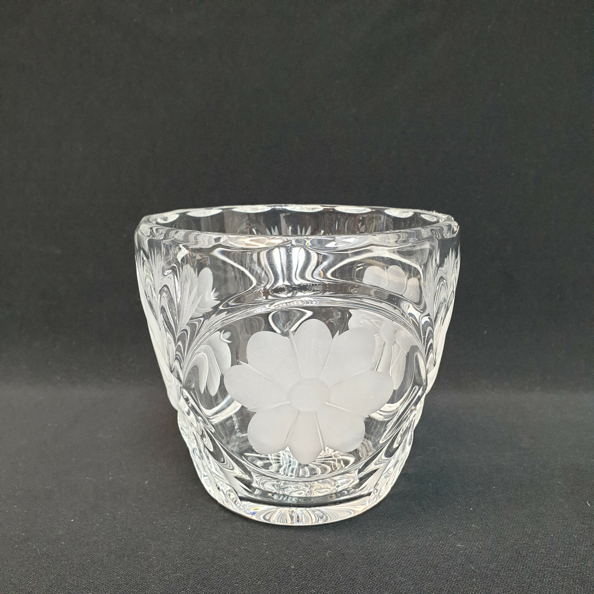 Винтажный салатник 700 мл, хрусталь, ручная резка, СССР.