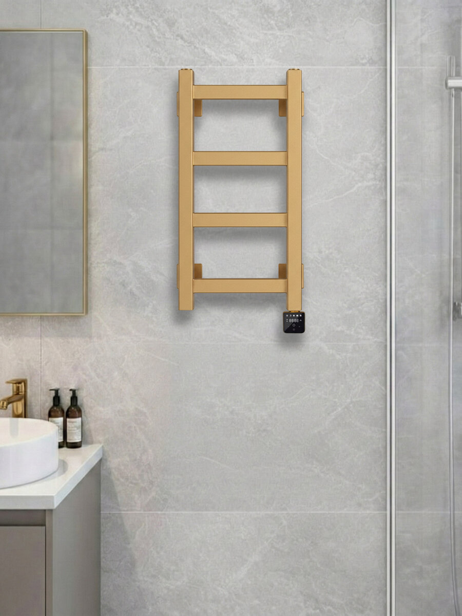 Quadro-1 Полотенцесушитель электрический EQ1 50x30 см Золото матовое