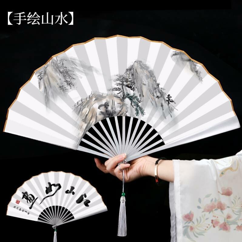 Самозащитный оружие веер кунг-фу складной веер из титанового сплава чистого металла железа для мужчин десяти-дюймовый складной механический веер тай-чи крест