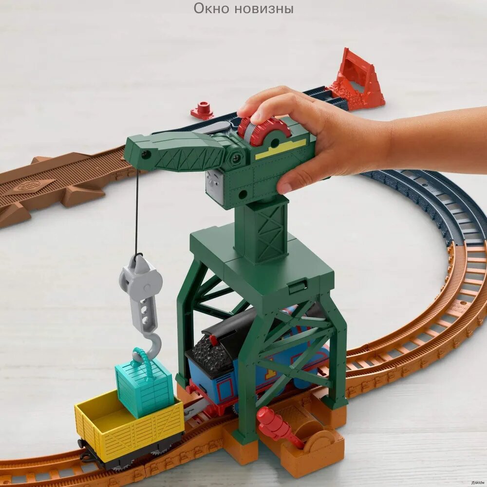 Fisher-Price Thomas & Friends Cranky the Crane Cargo Drop Игрушечная машинка для детей от 3 лет — фото 1