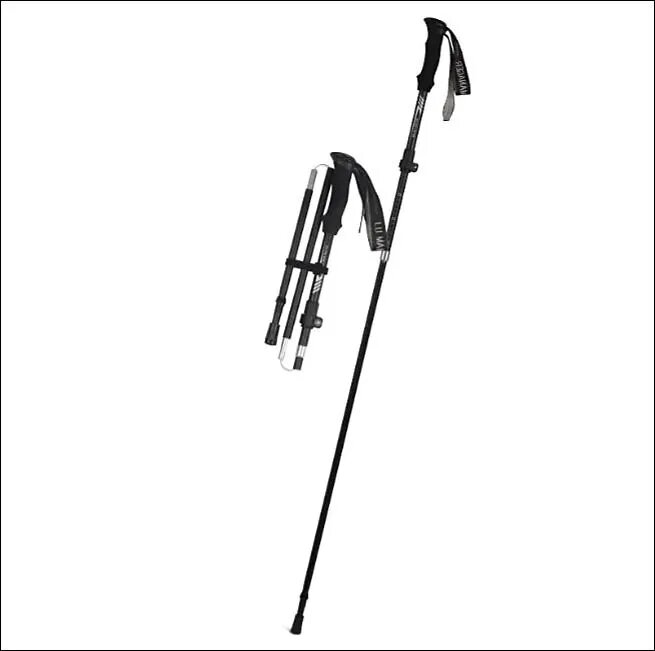 Трекинговые палки алюминиевые 7075 складные для взрослых, черные, 3 секции