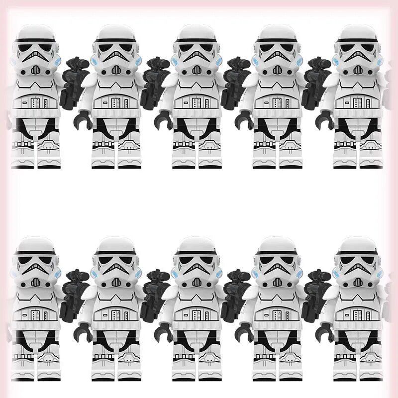 'Набор минифигурок "Звёздные Войны"(Star Wars) / "Imperial Stormtrooper", совместимы с легo конструкторами 10шт. (Высота фигурки: 4,5 см, пакет)/XP266