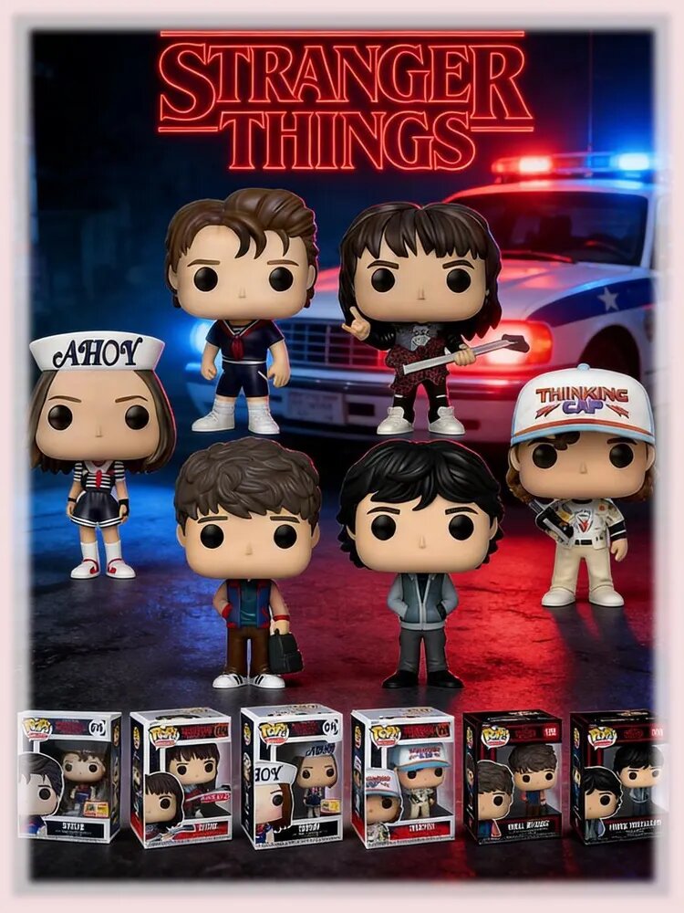 Funko Pop! Фигурка Stranger Things Dustin 1240 ABS пластик коллекционная — фото 1