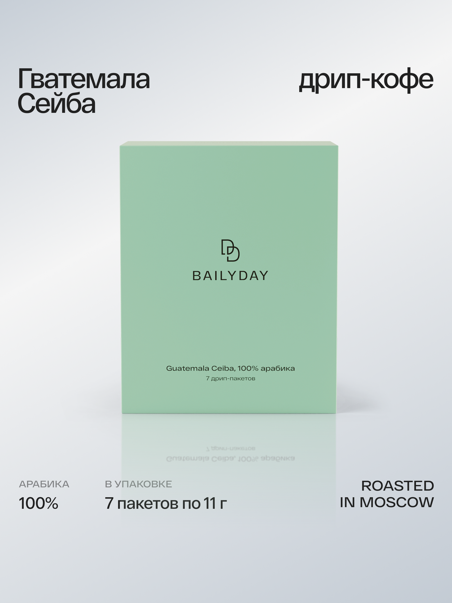 Дрип кофе Bailyday Гватемала Сейба (Молотый кофе в дрип-пакетах) 7 шт. по 11 г