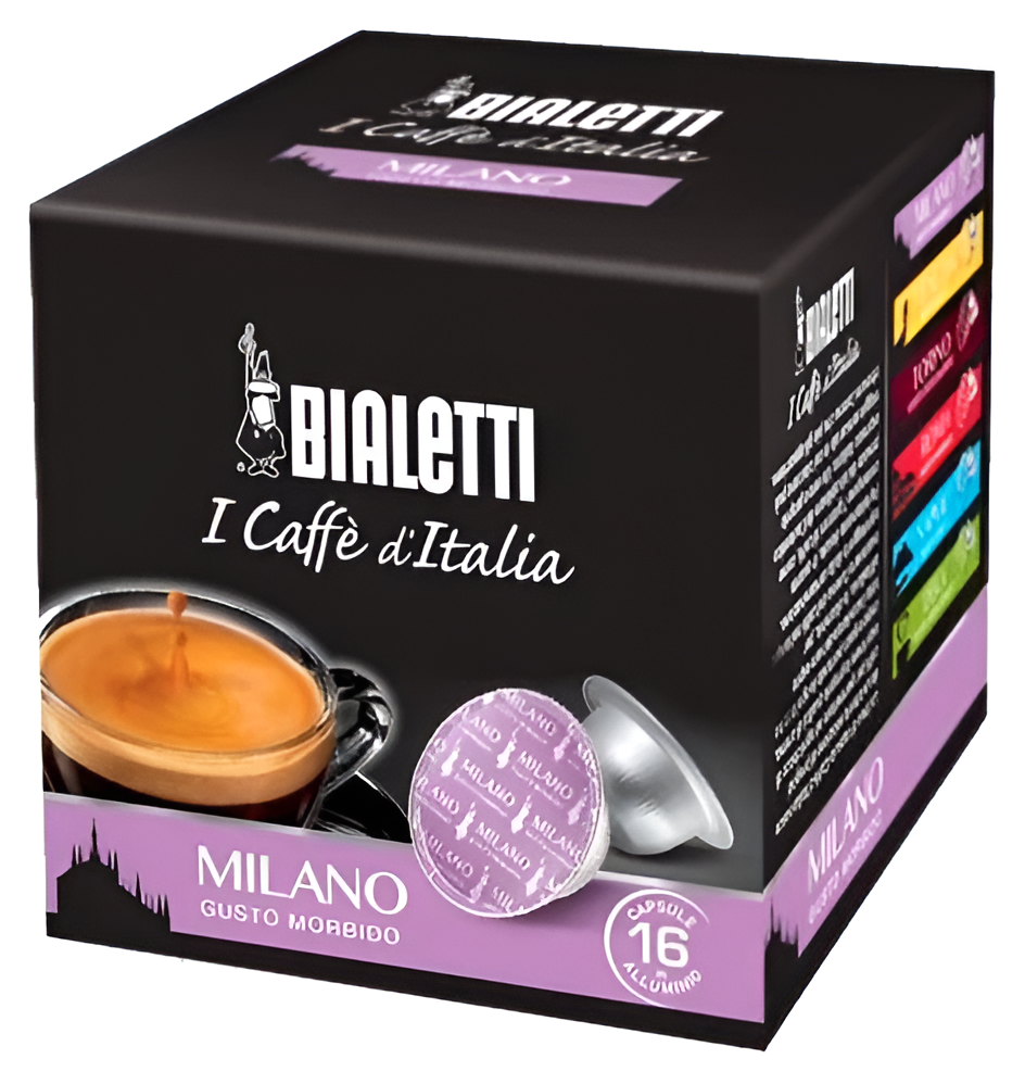 Кофе Bialetti "Milano", в капсулах, средняя обжарка, 16 капсул в упаковке