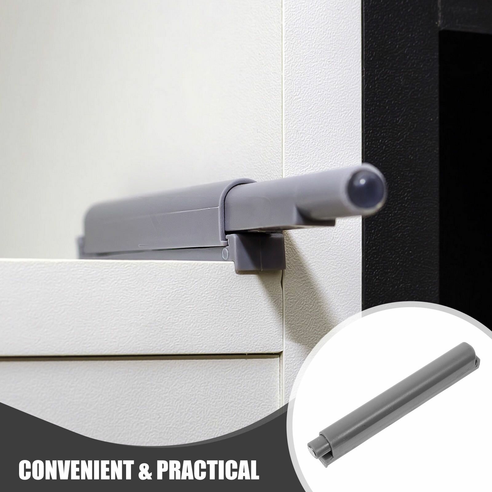 Набор из 4 серых резиновых амортизаторов для дверей шкафов, аксессуары для домашнего использования