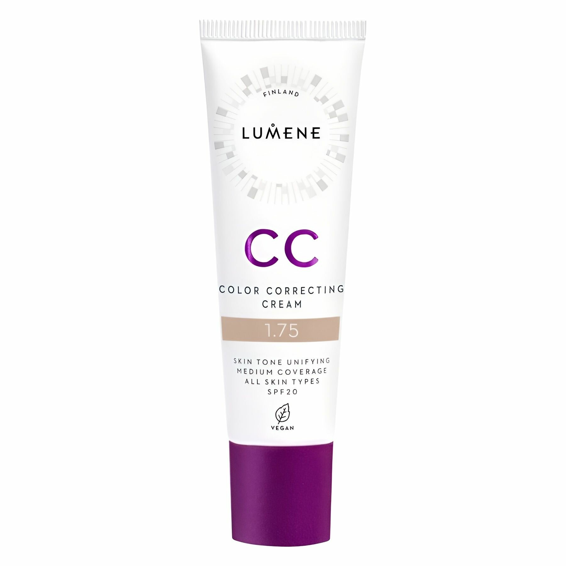 LUMENE Тональный СС-крем для лица Абсолютное совершенство, тон 1.75, SPF20, cc cream, 30 мл