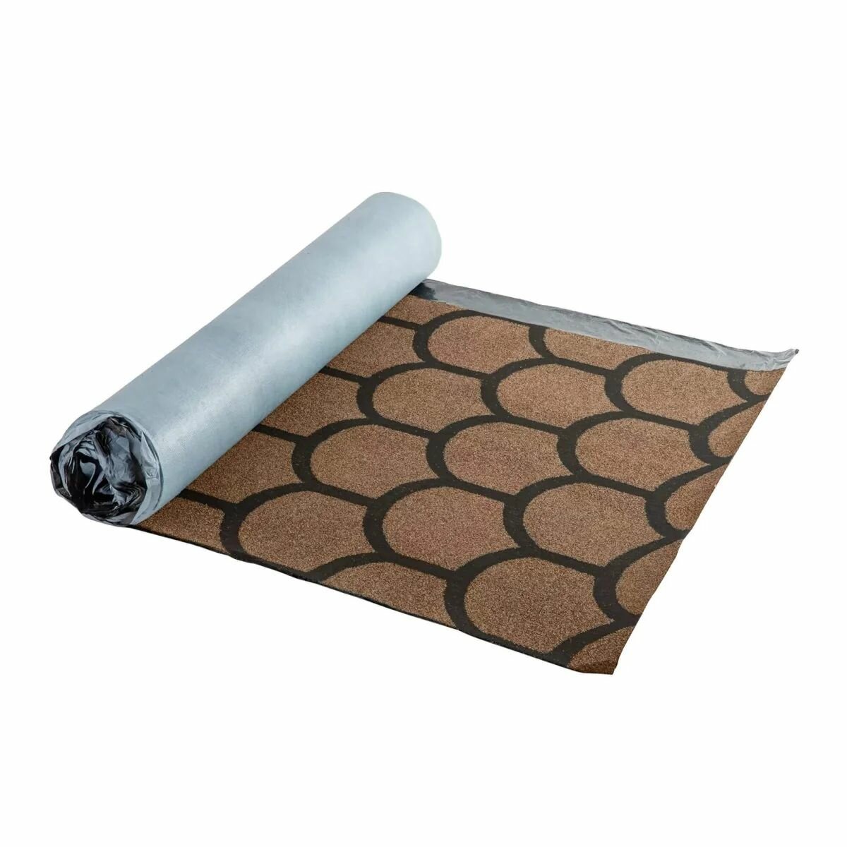 Рулонная черепица Технониколь Бобровый хвост, Коричневая, 8 м2 / Рулонная кровля Технониколь / Битумная черепица