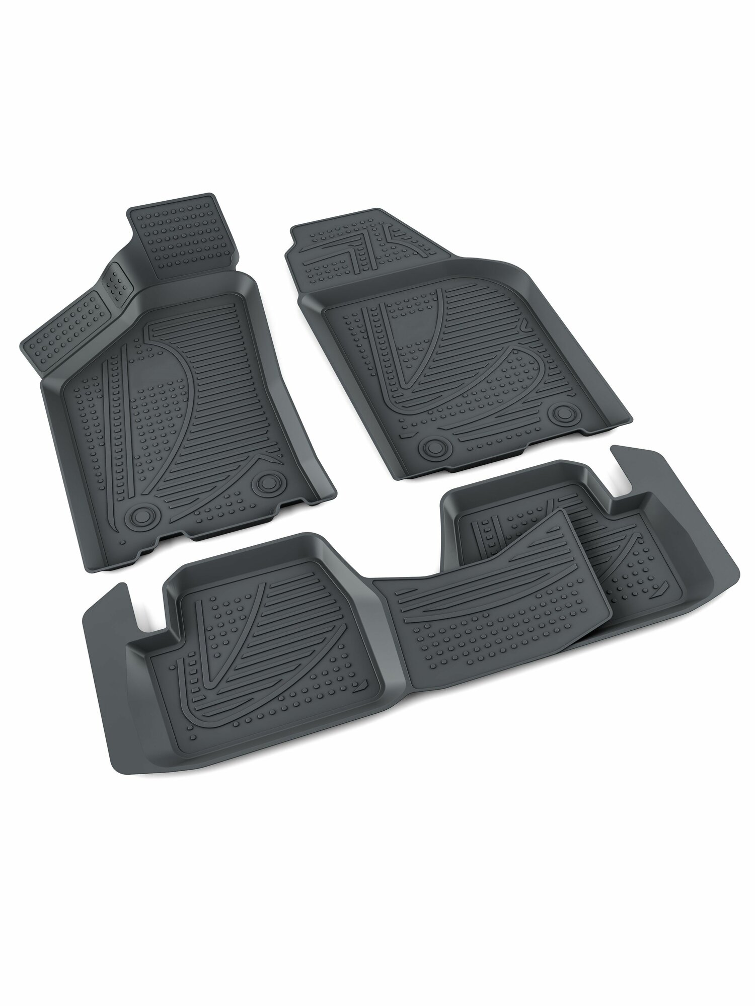 Комплект ковриков салона для Lada SAMARA 4 шт. (резина, толщина 3,2 мм) ВАЗ 2114 резиновые