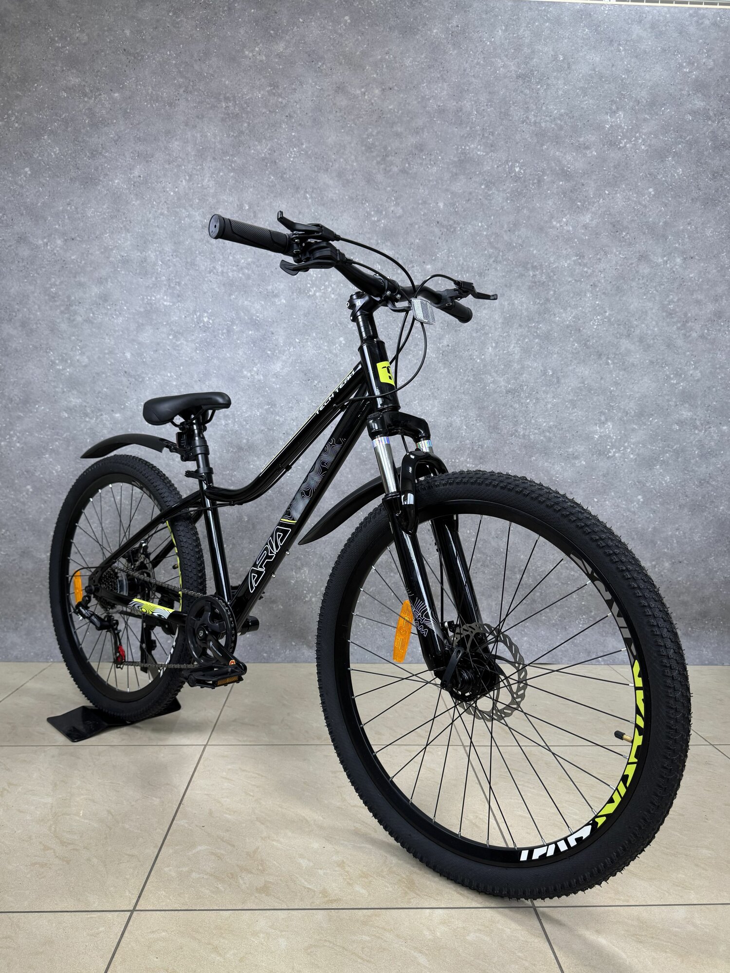 Велосипед горный подростковый Tech Team колесо 26" Aria (Ария) рама 14" , черный 2026