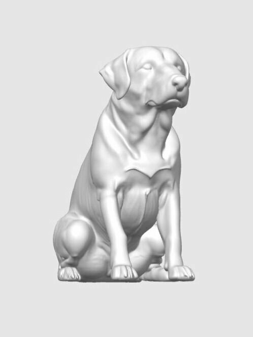 Эксклюзив! Ростовая статуэтка собаки - Лабрадор-ретривер (10 см, белый матовый) - Верный друг, подарок, талисман