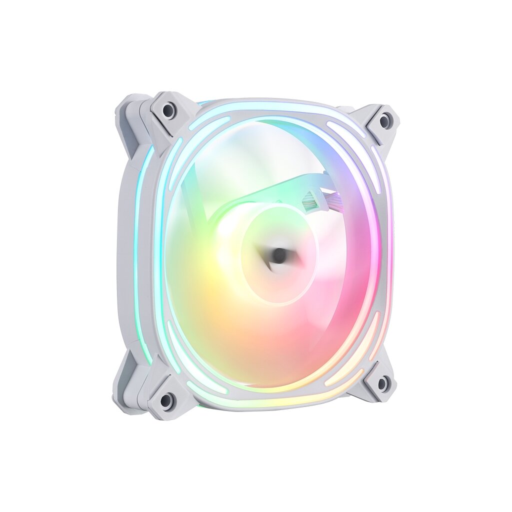 Вентилятор для корпуса 1STPLAYER FB7 White / 120mm ARGB 3pin 5V PWM 4pin 12V 600-1800rpm 45.12cfm 47.2dBA