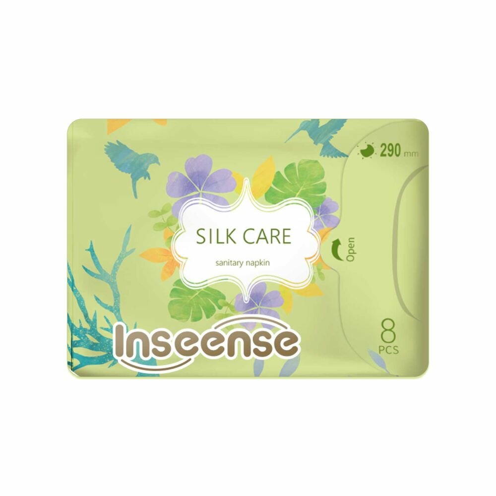 Прокладки Inseense Silk Care ночные 5 капель 290мм 8шт.