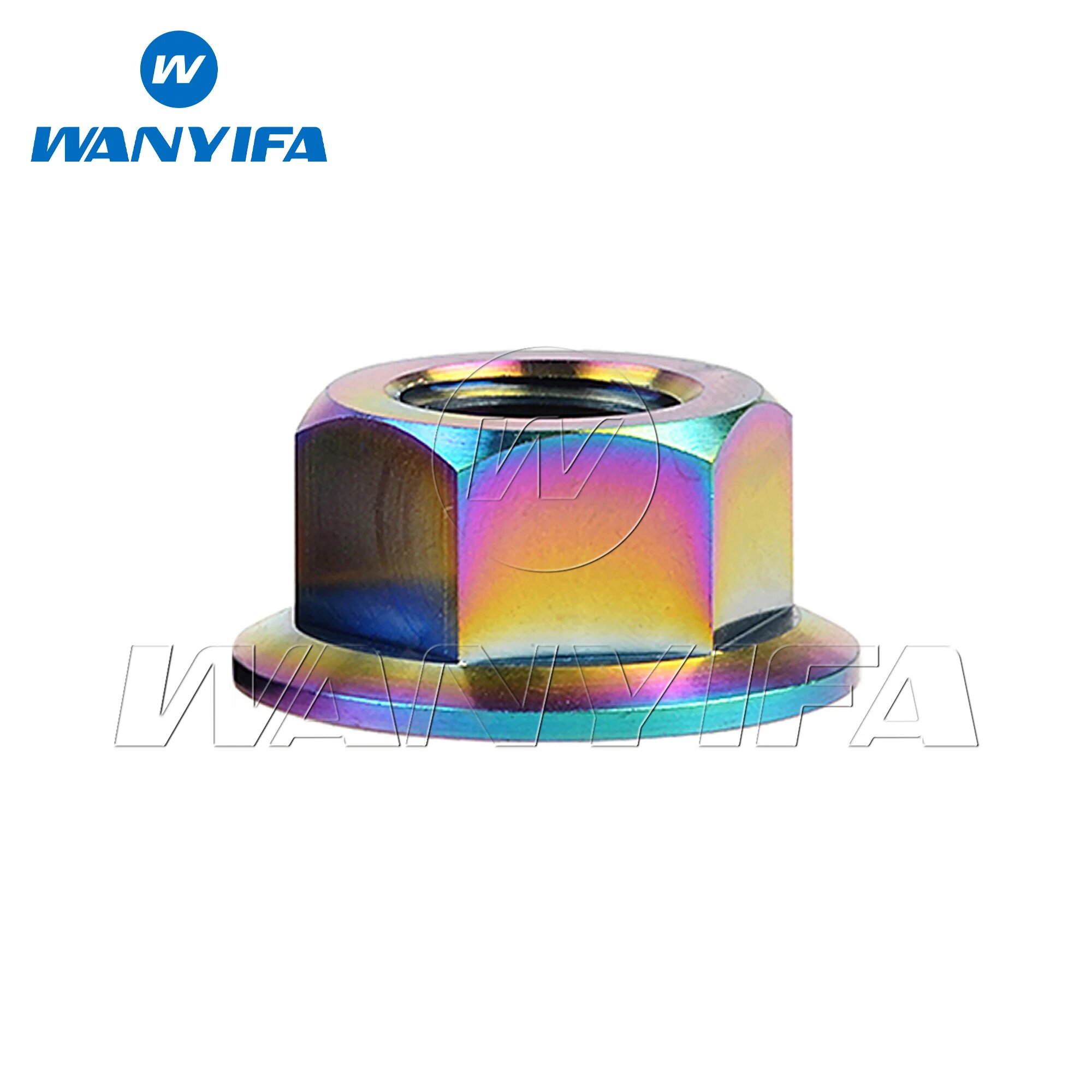 Титановые гайки Wanyifa M5 M6 M8 M10 M12 M14 M16 DIN6923 M14 Pitch 1.5mm, Rainbow