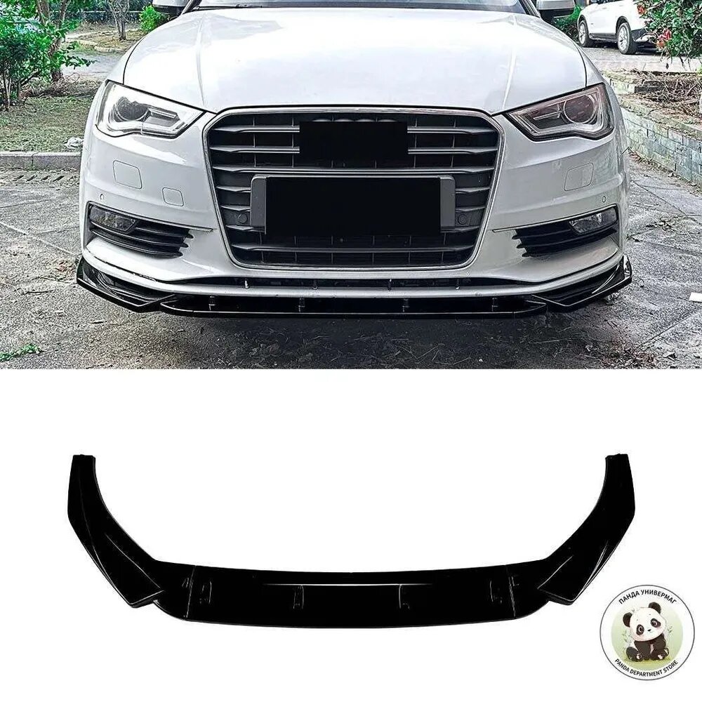 Спойлер автомобиля, 3 шт, черный, ABS пластик, для Audi A3 8V Standard 2013-2016
