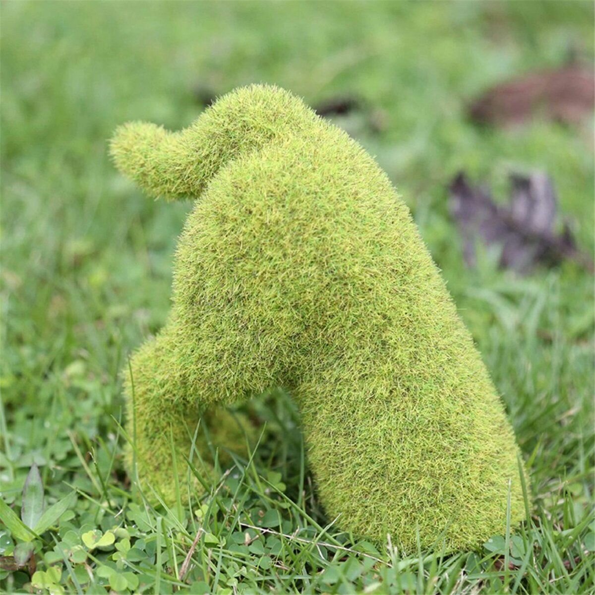 Искусственная флокированная скульптура собаки, украшение для сада, фотосъемка окон.-ROMIKY