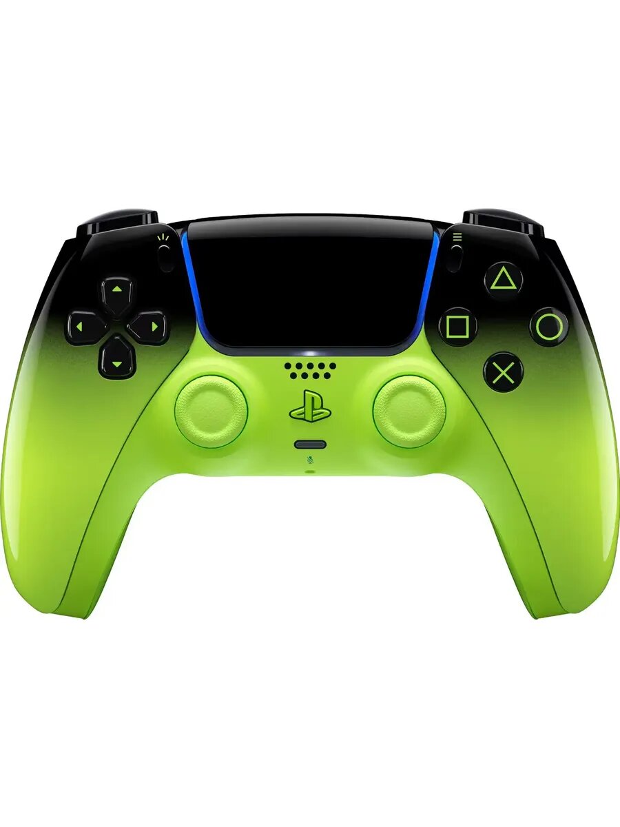 Геймпад Dualsense Remix Green для PS5, беспроводной, виброотдача/обратная связь, салатовый-черный