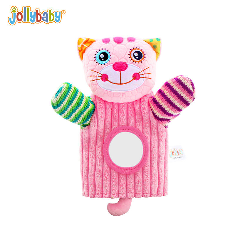 Jollybaby детский прорезыватель-рукавичка Котенка розового цвета для сна, мягкая игрушка для жевания, нетоксичный