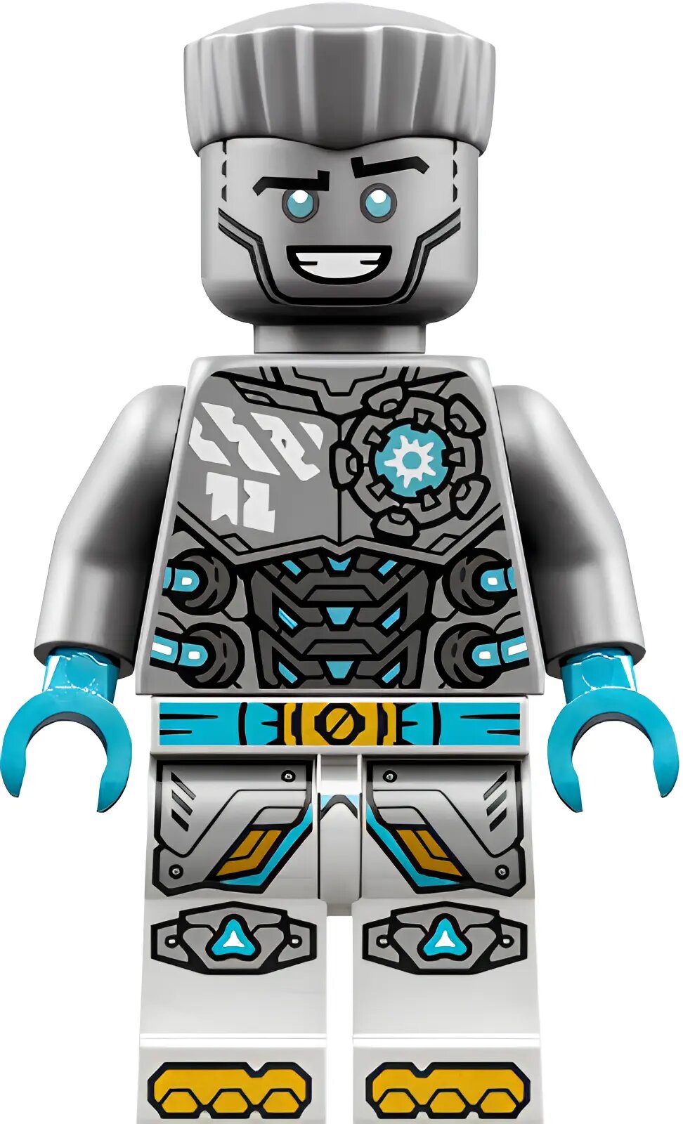 Минифигурка Lego Ninjago Dragons Rising Season 3: Zane - Dragons Rising, Flat Silver Torso, Smile njo0953 N