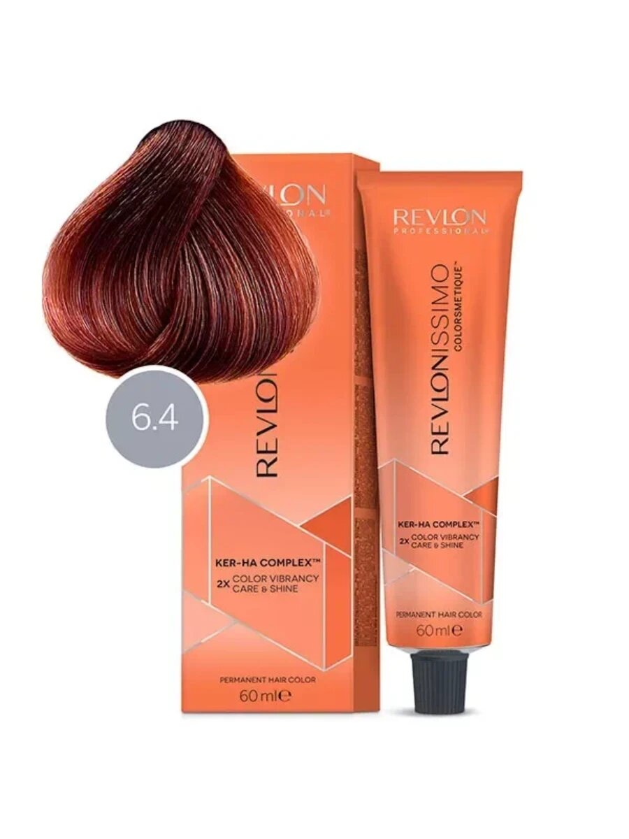 Краска для волос Revlon Professional Revlonissimo Colorsmetique Care & Shine перманентная, тон 6.4
