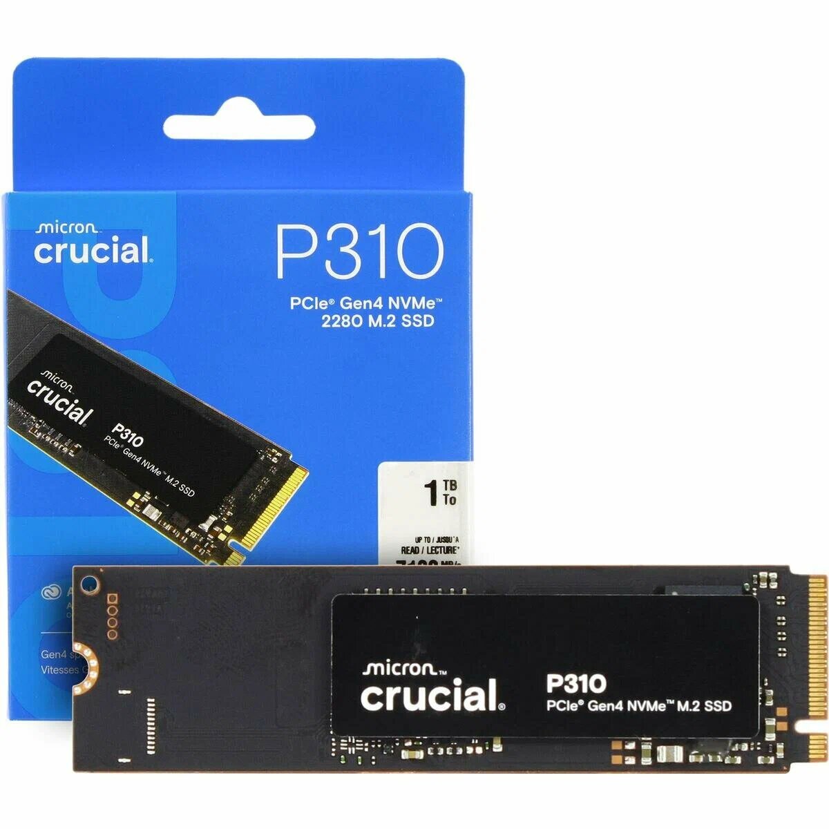 Жесткий диск SSD M.2 1Tb Crucial P310, 7100/6000MBs, 1000000 IOPS, TLC 3D NAND, 2280. PCI-E4.0x4 (CT1000P310SSD8)