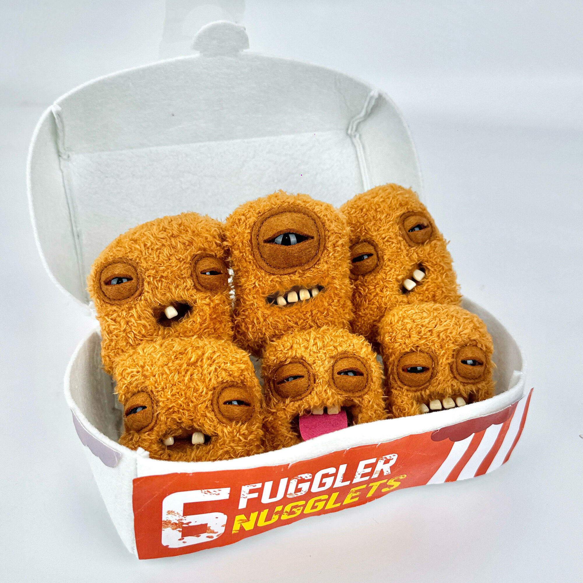 Fuggler Аутентичные куриные наггетсы Серия Blind Box Плюшевый брелок в подарок