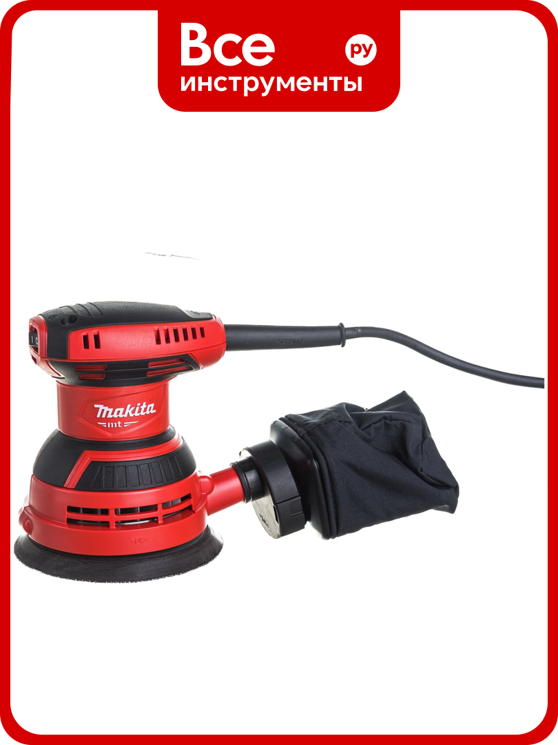 Эксцентриковая шлифмашина Makita M9204, 125 мм, 240 Вт, 12000 об/мин, пылесос, полупрофессиональная, компактная и легкая
