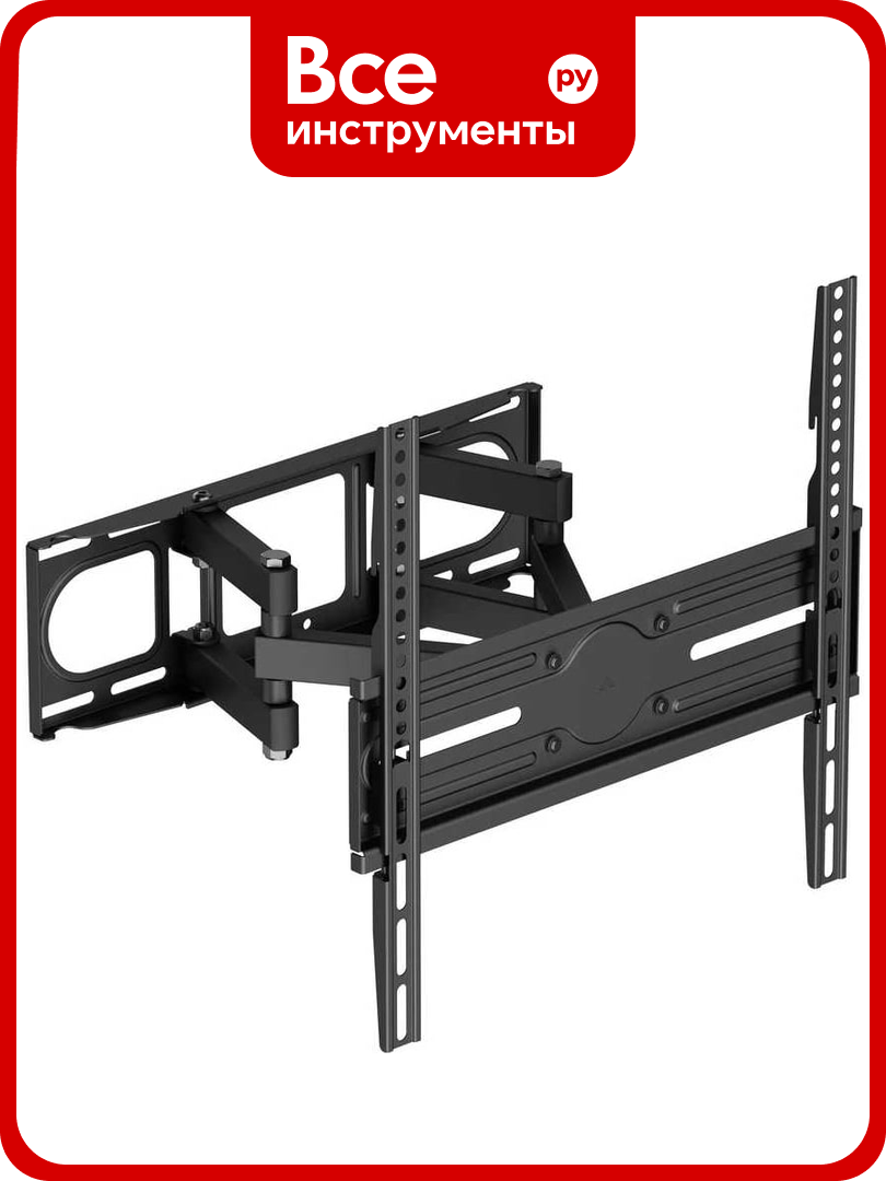 Кронштейн Digis DSM-E2546 поворотно-выдвижной для ТВ 32-55 до 40 кг, 2x2 колена, VESA до 400x400мм, 67-355 мм от стены