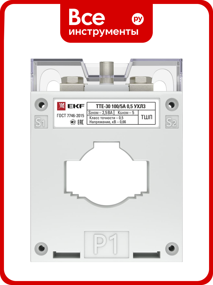 Трансформатор тока EKF ТТЕ-30-100 5А mini класс точности 0,5 PROxima tte-30M-100