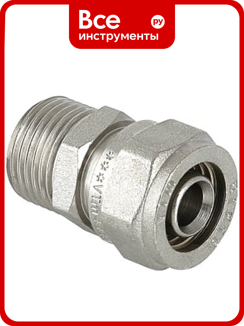 Обжимной соединитель с переходом на наружную резьбу 26х1" Valtec VTm.301. N.002606