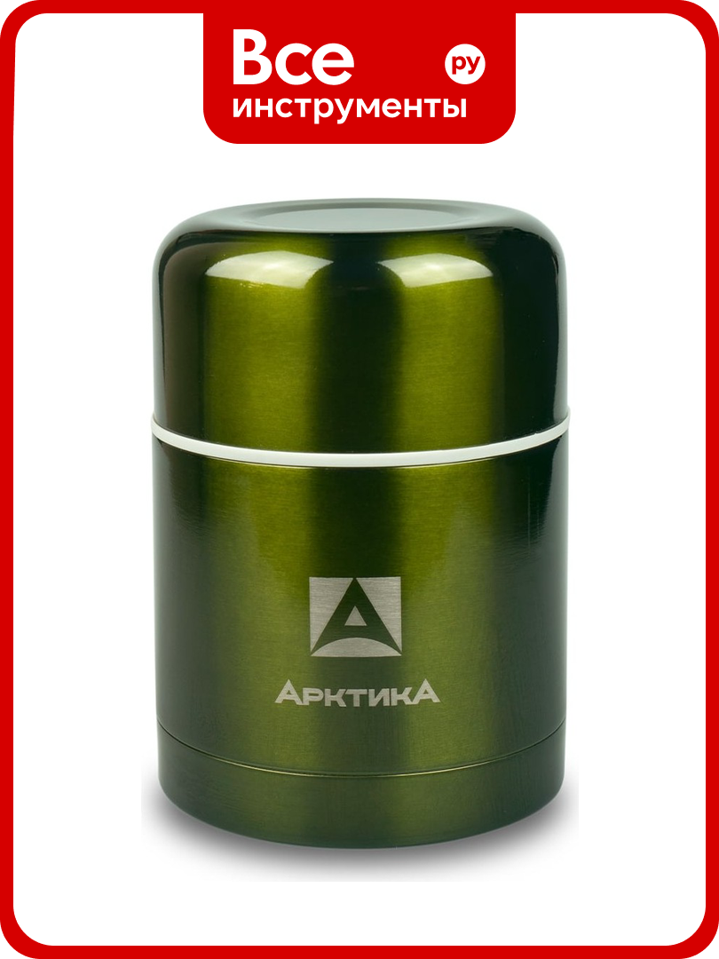Термос для еды с супер-широким горлом Арктика 0.5 л, болотный 302-500-GN, сталь