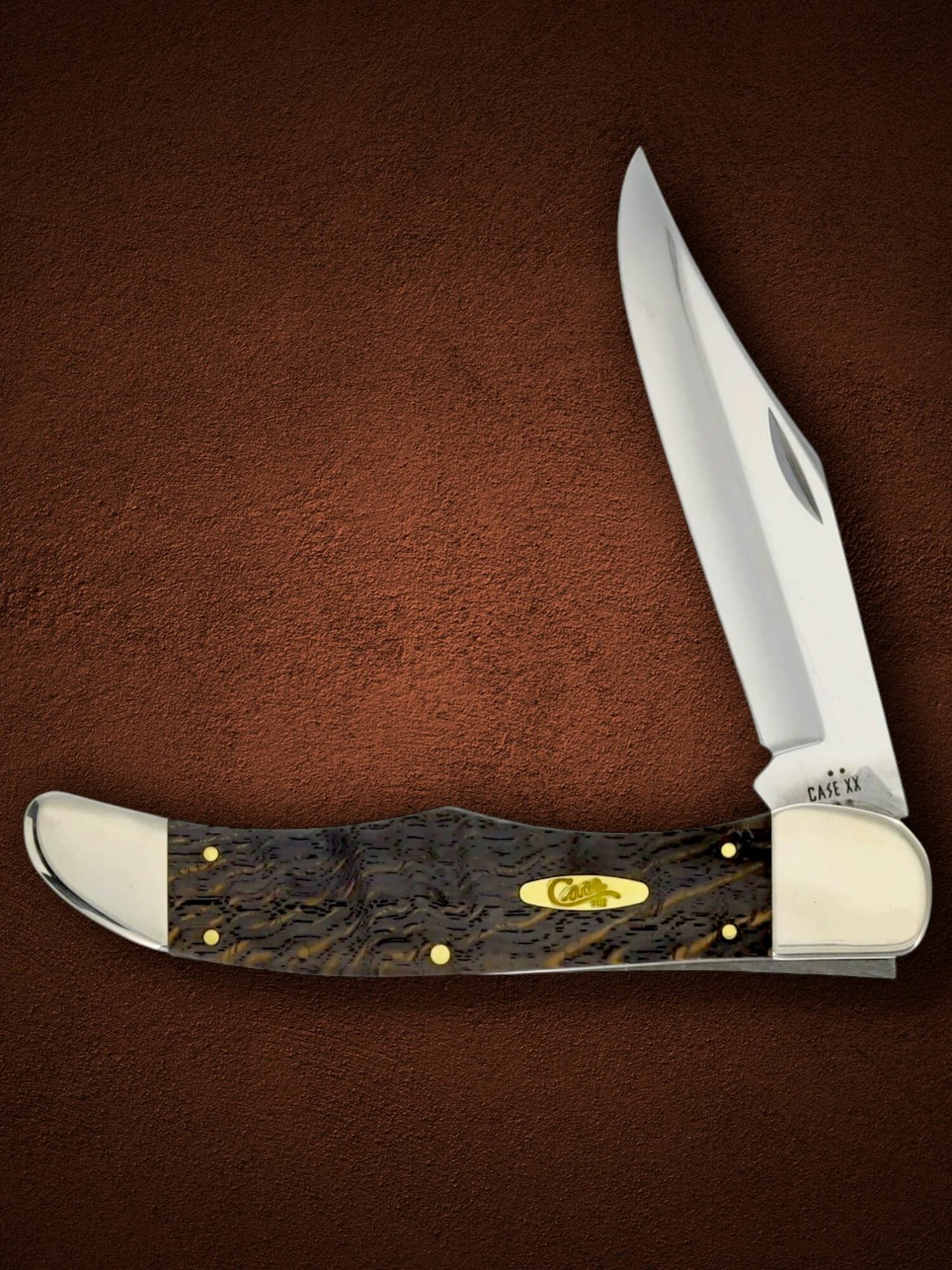 Складной нож Case XX Black Curly Oak Wood Folding Hunter, 14008