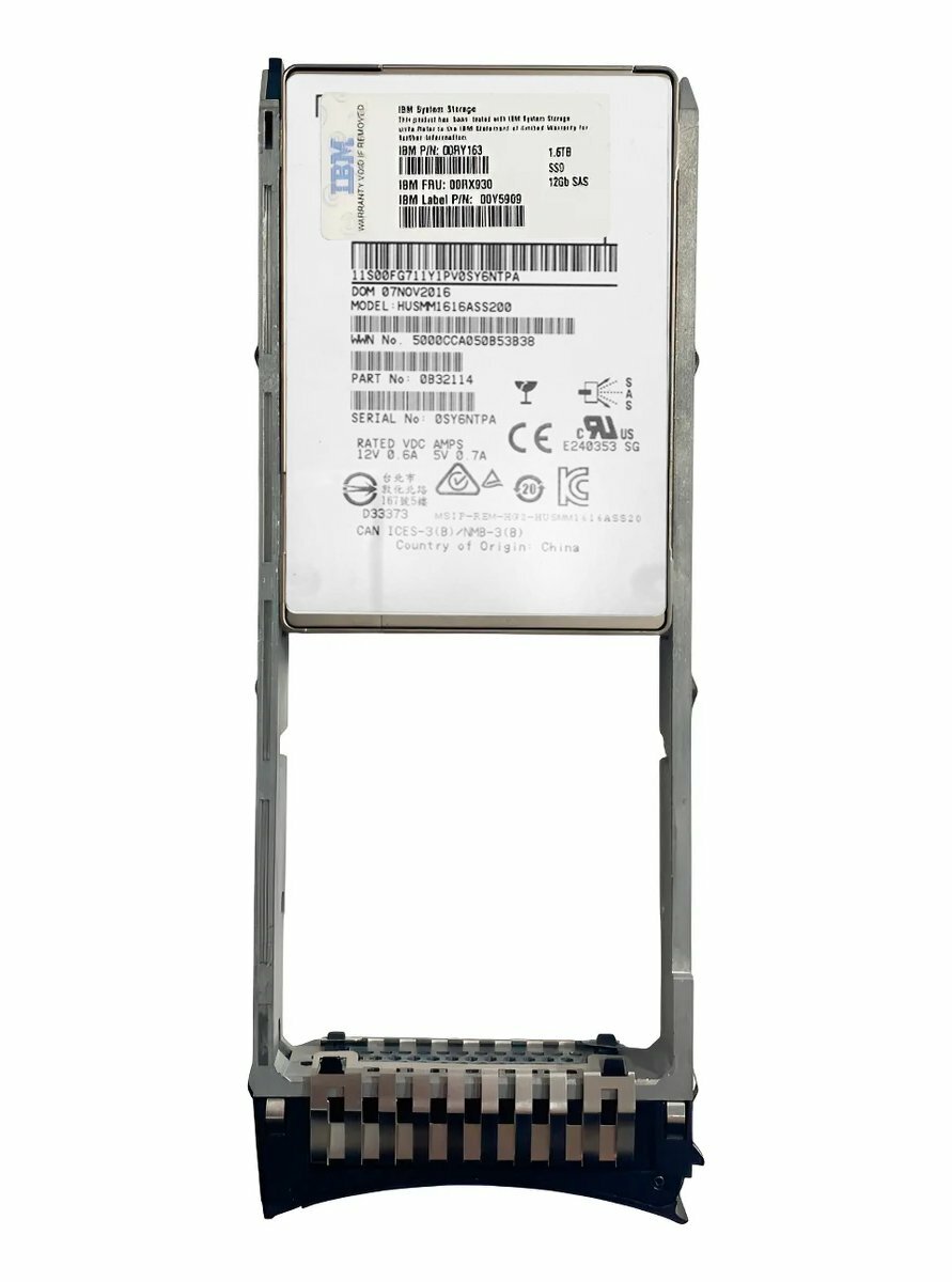 Жесткий диск IBM 1,6Tb SAS 2.5" SSD 0B32114