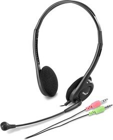 Наушники с микрофоном Genius HS-200C черный