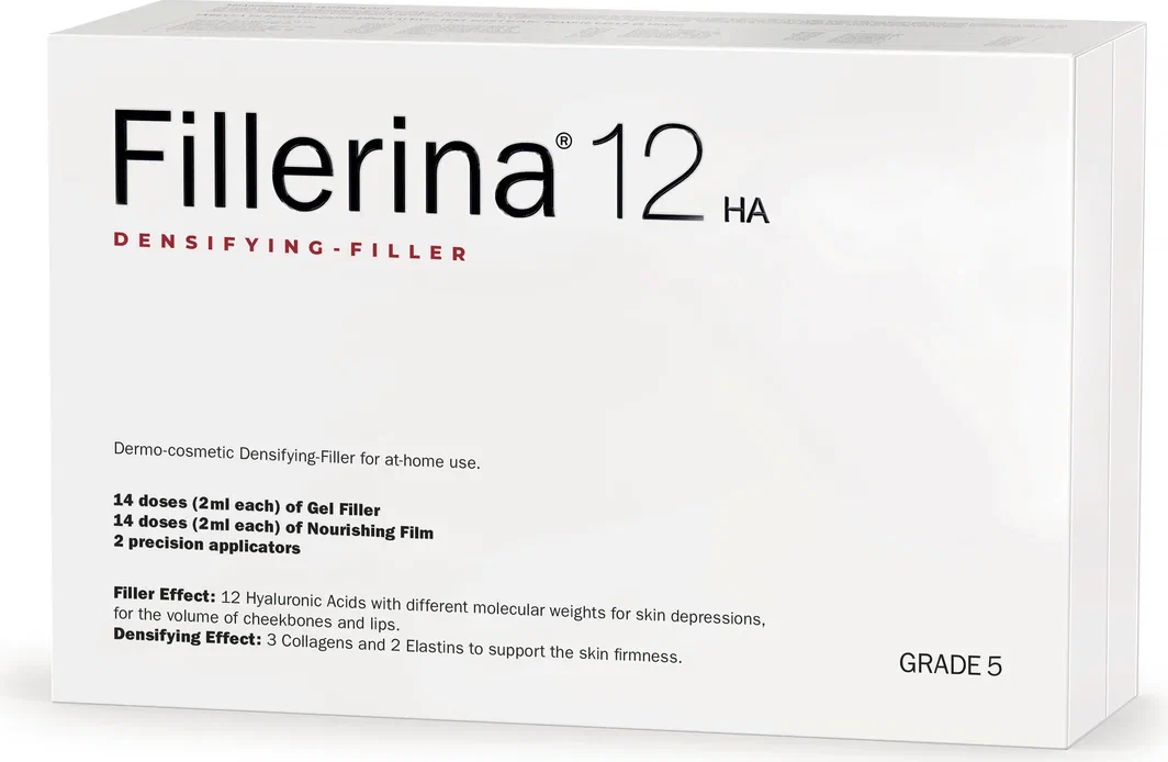 Fillerina Филлерина 12HA - уровень 5 дермо-косметический набор с укрепляющим эффектом Fillerina 12 Densifying-Filler Intensive Filler Treatment Grade 5 200ml