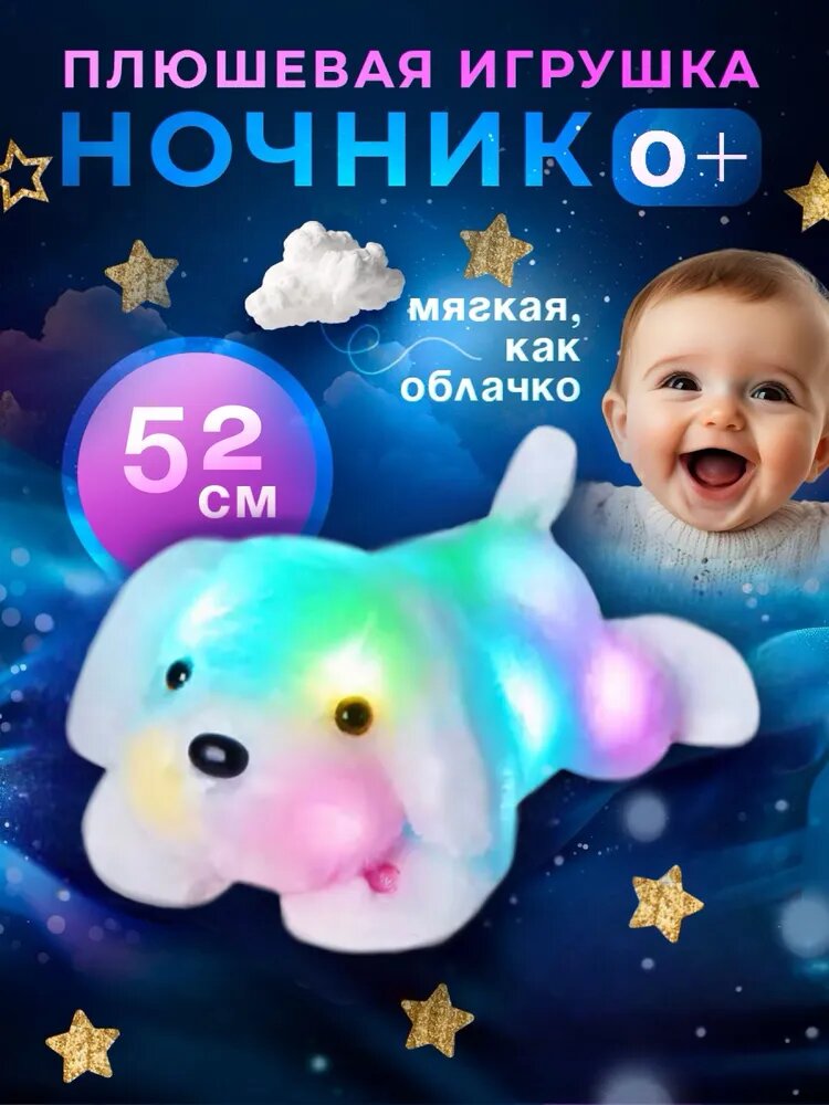 Мягкая игрушка мишка плюшевый, ночник детский для сна, проектор