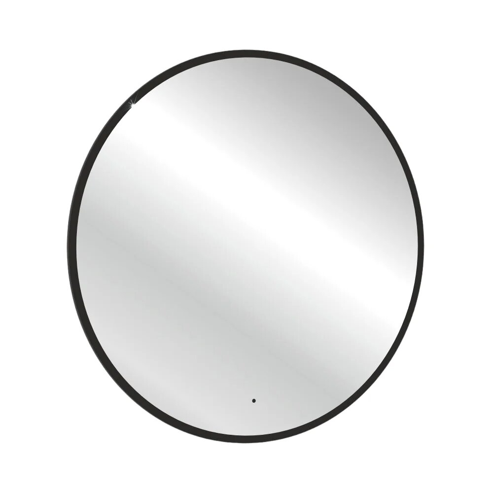 Зеркало круглое Silver Mirrors Monaco-BLACK со светодиодной подсветкой, 100 см, черное, зеркало настенное в ванную, в современном стиле