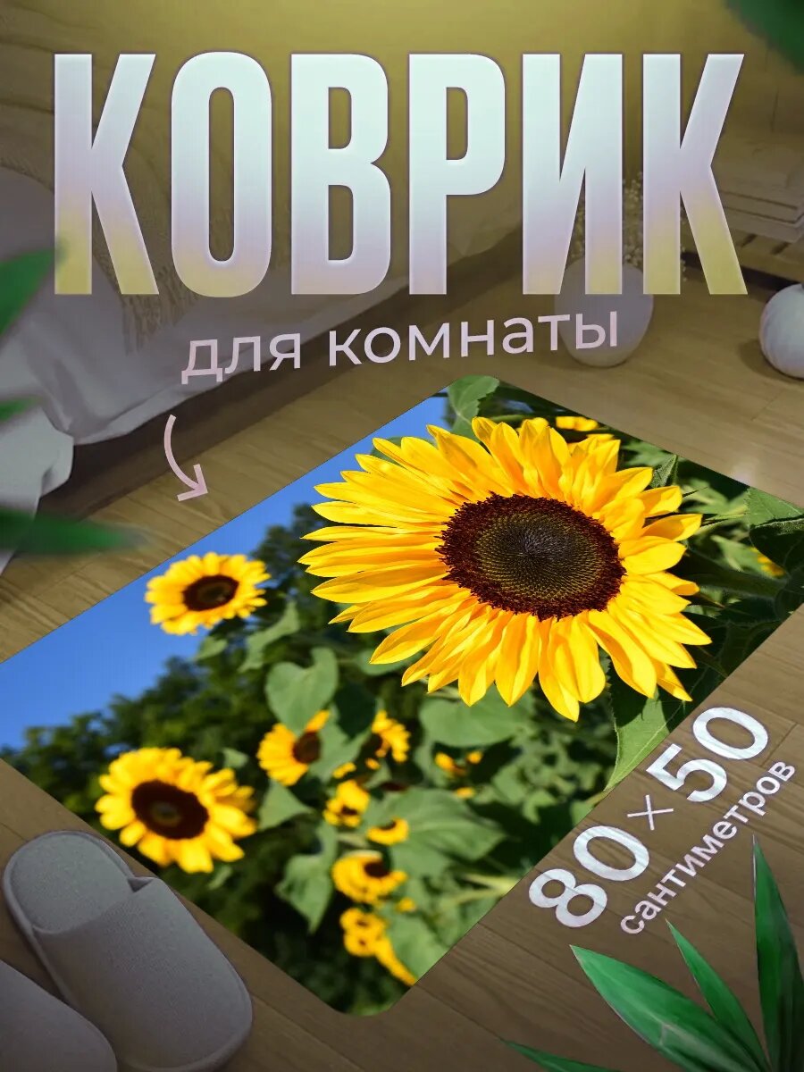 Коврик для ног 80×50 см мягкий, влагостойкий, нескользящий