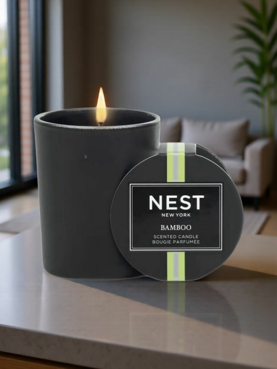 NEST New York Ароматическая мини свеча Mini Bamboo (бамбук) 27 г.