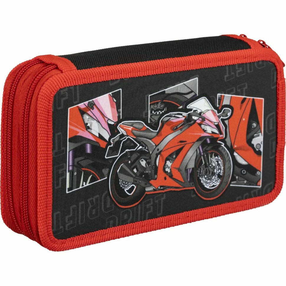 Пенал Комус Класс Urban Moto ПКТ 11-20, ткань, 2 отд, 190х110 мм, 1910089