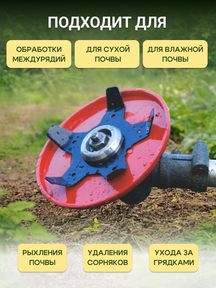 Пропольщик. Насадка для триммера для прополки травы и рыхления земли