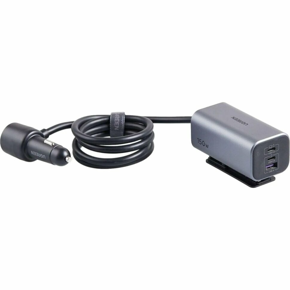 Зарядное устройство Ugreen EC706 (35571)авто;150W 4-PortGaN+USB-A+USB-C сер, 2226833