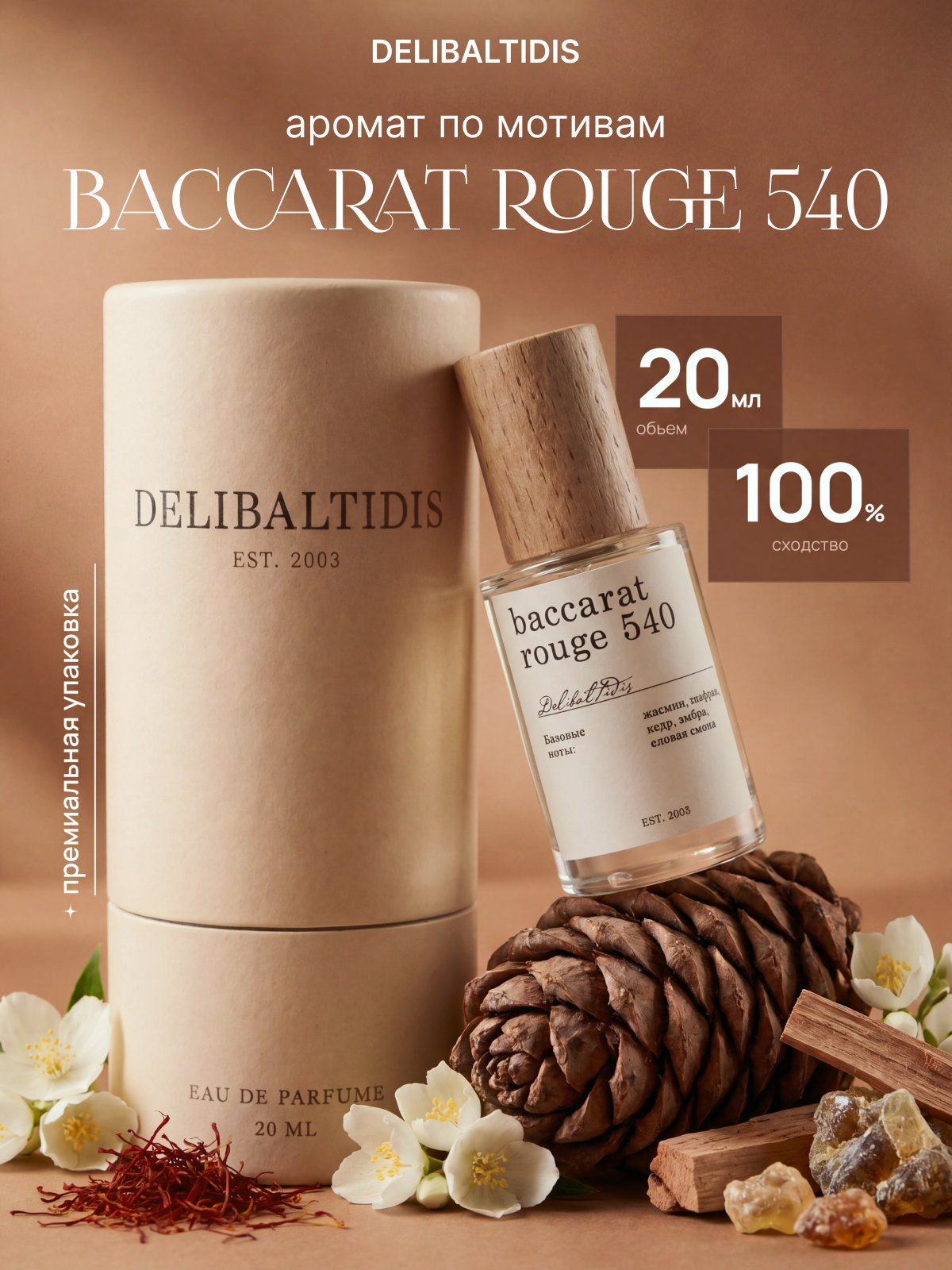 Духи масляные стойкие Baccarat Rouge 540 бакара руж со шлейфом