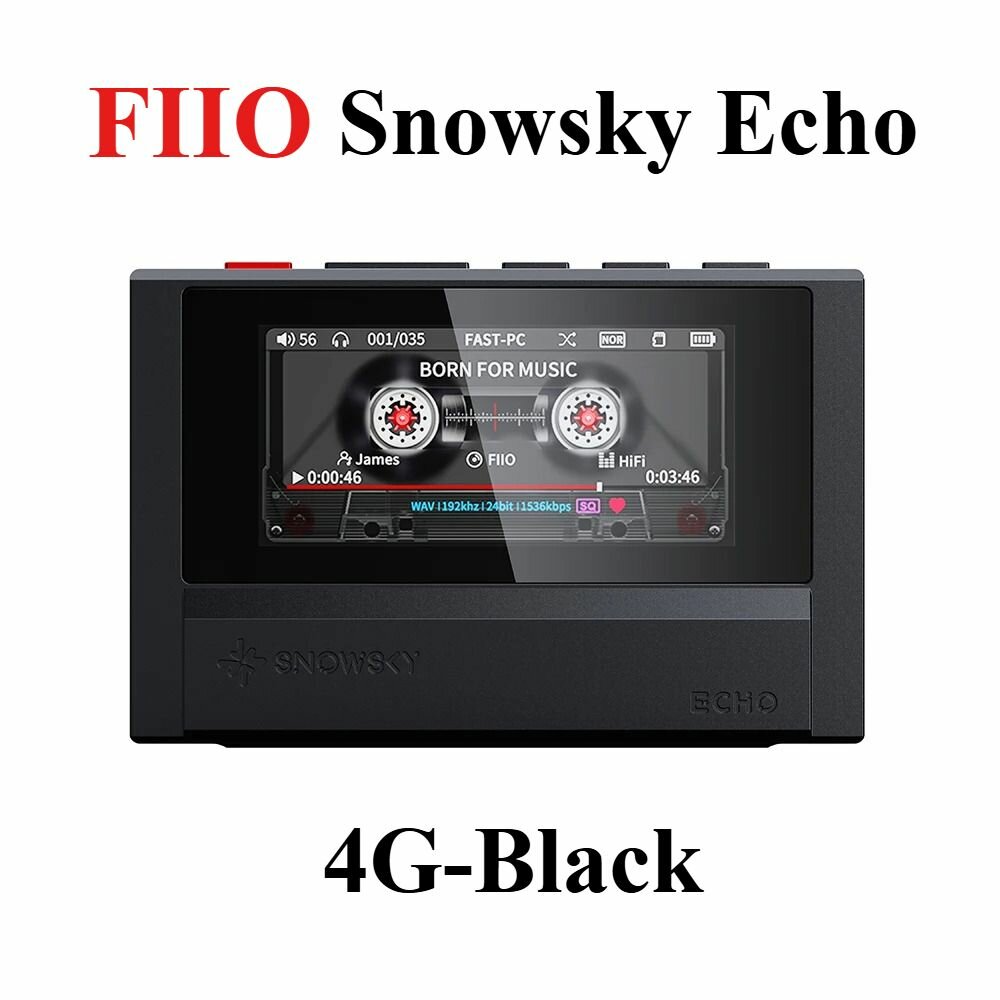 Fiio Snow Sky Echo Mp3-плеер Беспроводной Bluetooth Sbc Ретро Портативный Металлический корпус