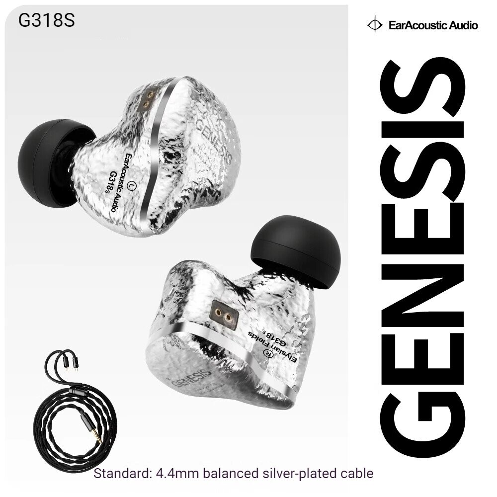 EarAcoustic-Audio GENESIS G318 G318S Проводные наушники-вкладыши HIFI Titanium из динамического алюминиевого сплава 4,4 мм 112 дБ
