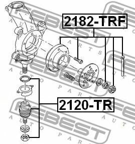 Опора шаровая переднего нижнего рычага FORD Transit 00- FEBEST 2120-TR