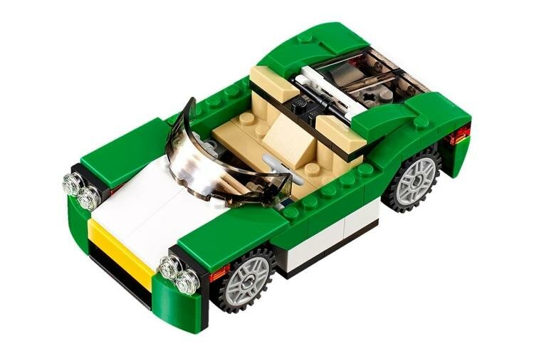 Конструктор унисекс LEGO Creator 3 в 1 Зеленый кабриолет, Green Convertible Car, 122 детали