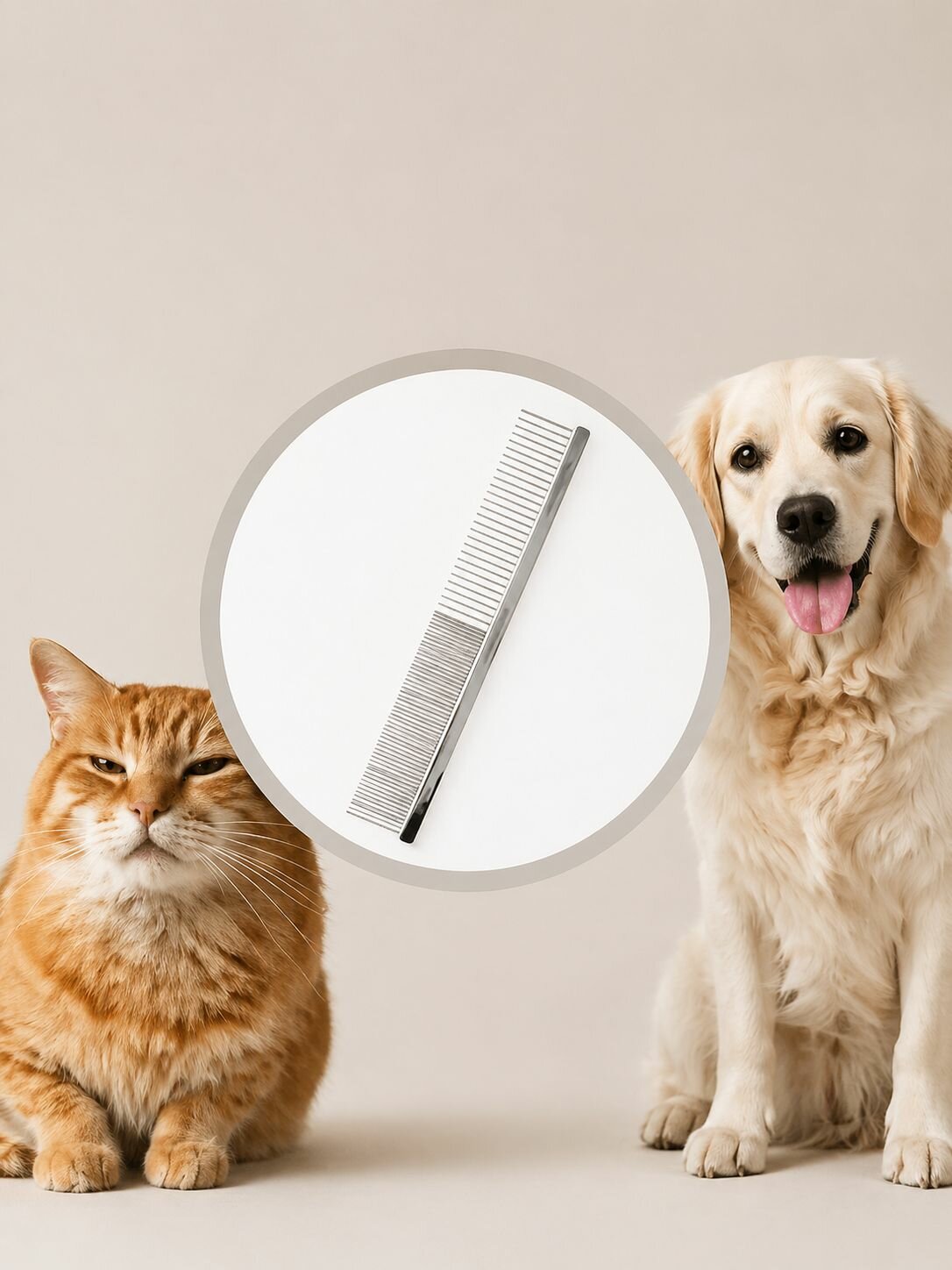 Расчёска для кошек и собак чесалка от шерсти животных Hello Pet
